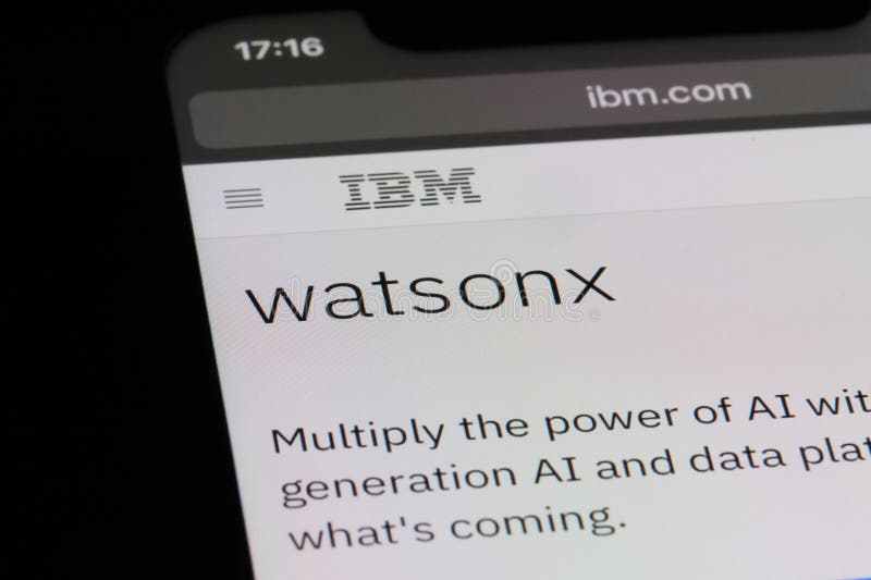 IBM Watsonx AI Brand Logo on Official Website Editorial Stock Image ... IBM Watsonx AI Brand Logo on Official Website Editorial Stock Image ...