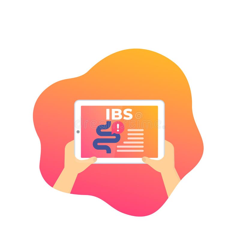 IBS Icon, Irritable Bowel Syndrome, Flat Vector Stock Illustration ...