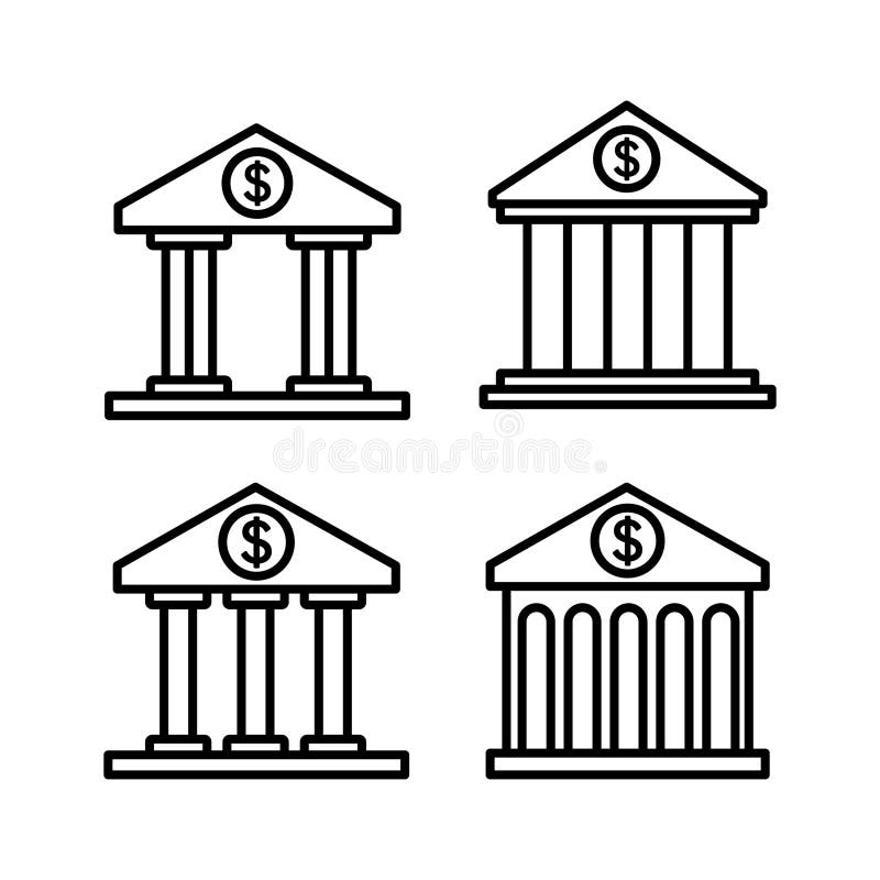 Icône Bancaire . Symbole D'icône Bancaire Illustration de Vecteur ...