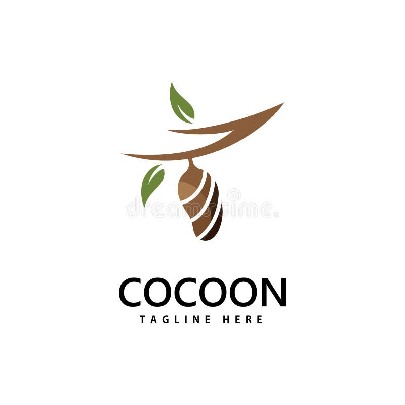 Icône Cocon Logo Vectoriel Illustration Modèle Conception Illustration ...