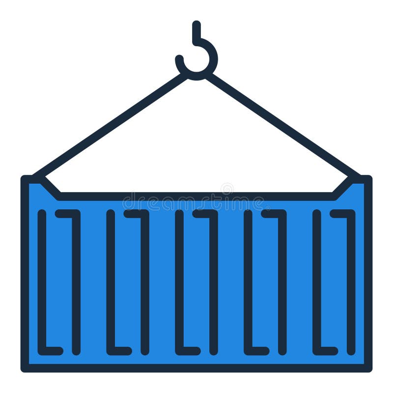 Icône Couleur Vector Blue Shipping Container Illustration de Vecteur ...