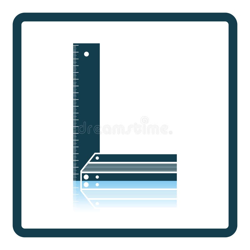 L'icône D'équerre Symbole Carré De Bâtiment Plat Illustration de ...
