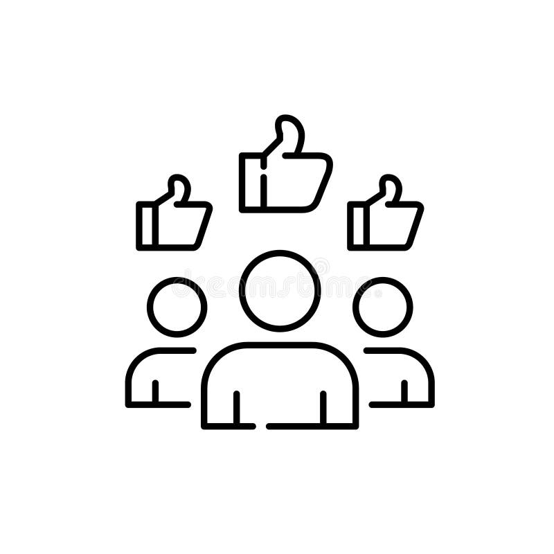 Icône D'approbation Client. Trait Modifiable Parfait En Pixel ...