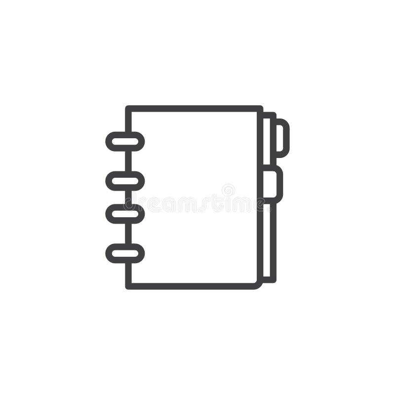 Icône d'ensemble de carnet illustration de vecteur. Illustration du ...