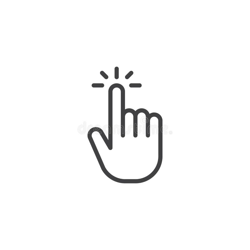Icône D'ensemble De Main De Clic Illustration de Vecteur - Illustration ...
