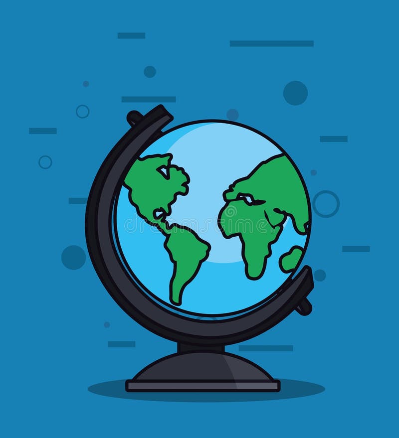 Outil De Géographie Avec Cartes Et Livres Universitaires Illustration ...