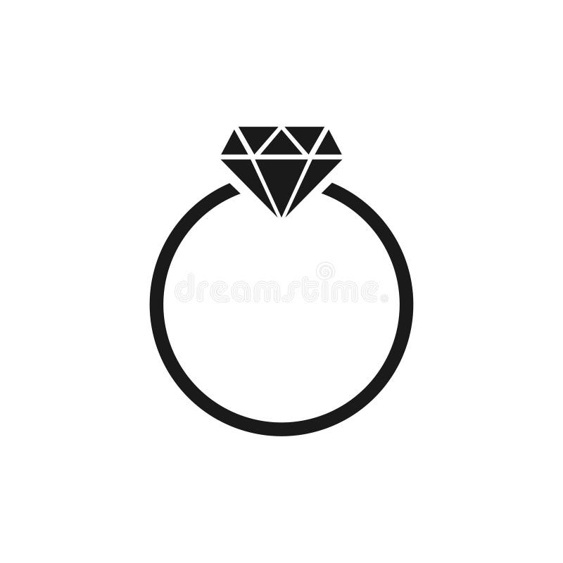 Icône de bague à diamant illustration de vecteur. Illustration du ...