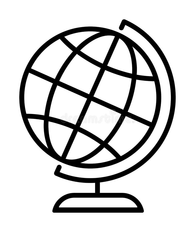 Vecteur De Bureau D'icône De Globe De La Terre Du Monde, Signe Plat ...