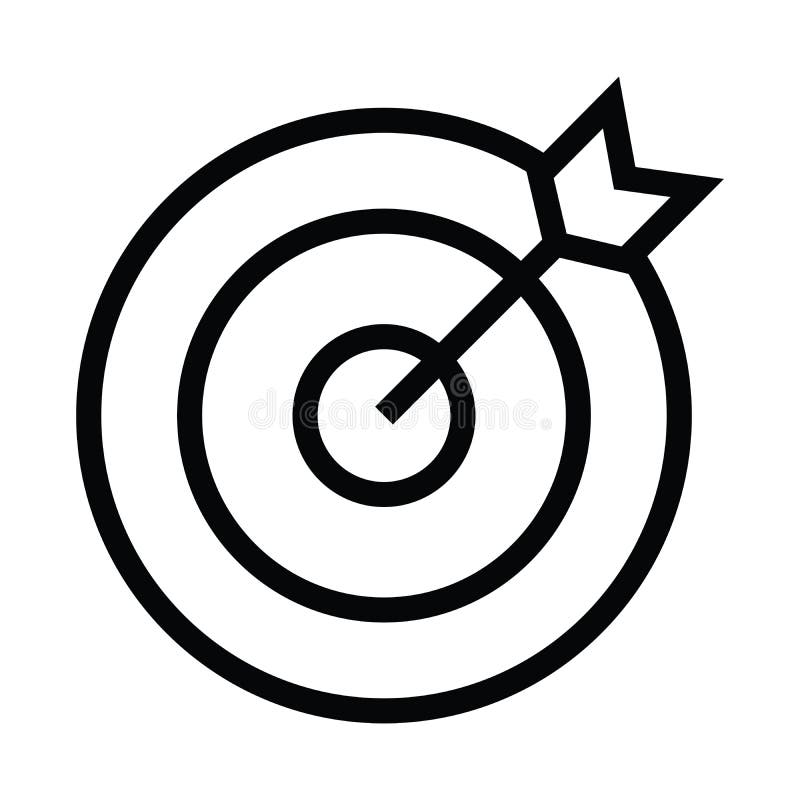 Icône De Buts Avec Le Style D'ensemble Illustration Stock ...