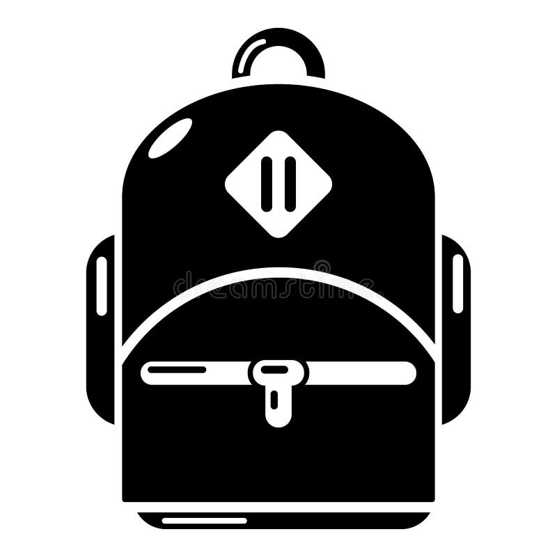 Icône De Cartable, Style Noir Simple Illustration de Vecteur ...