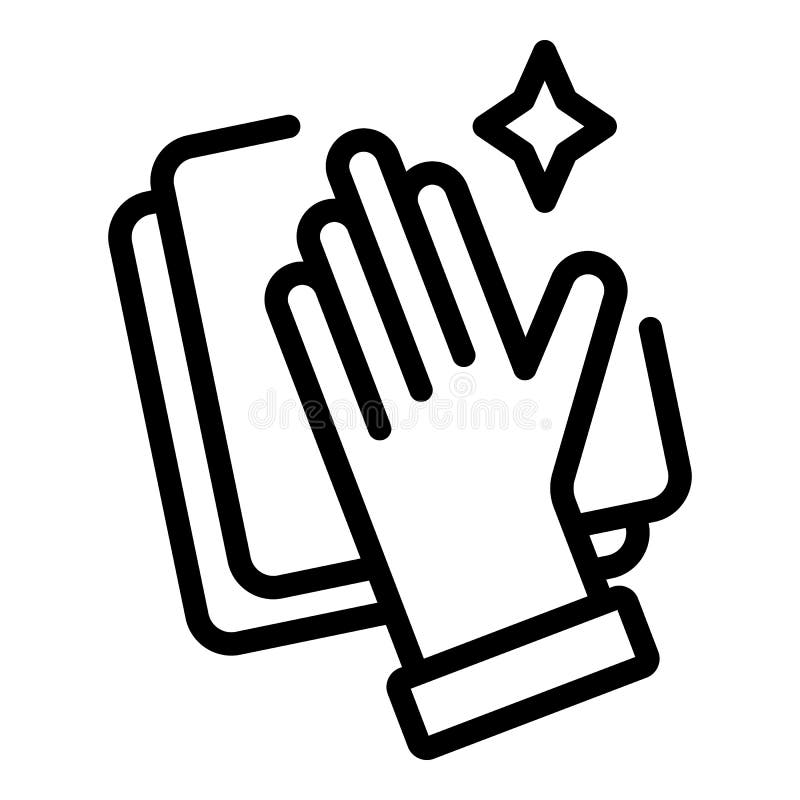 Nettoyage Avec L'icône De Chiffon Illustration Stock - Illustration du ...