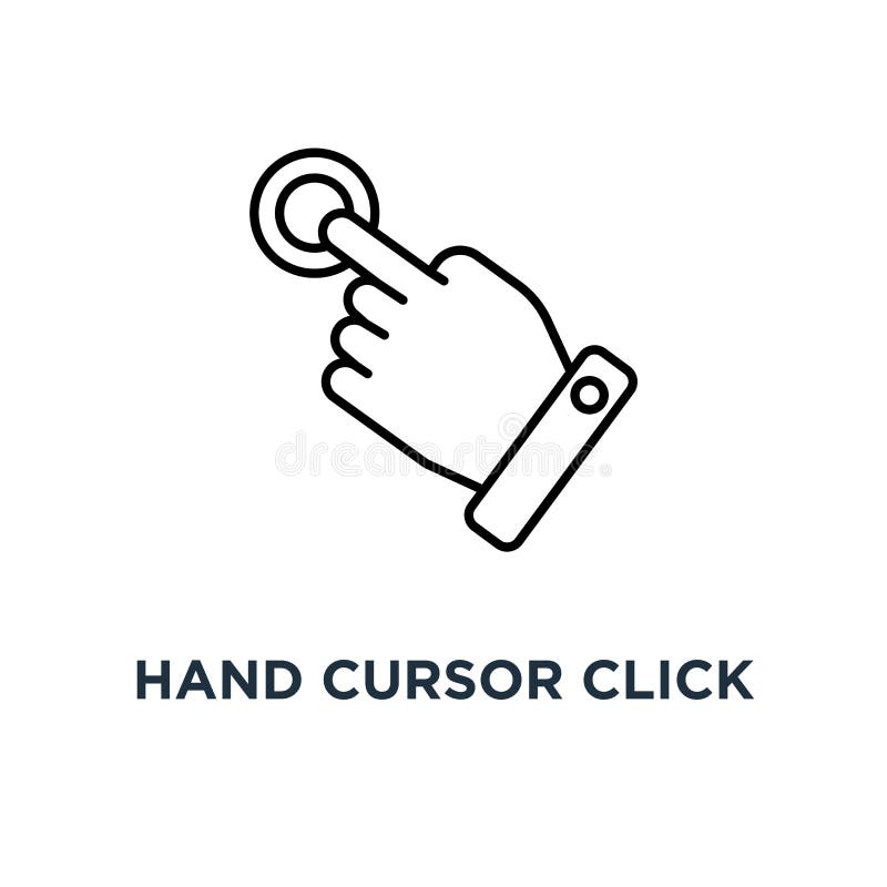 Icône De Clic De Main Conception De Symbole De Concept De Clic De Main ...