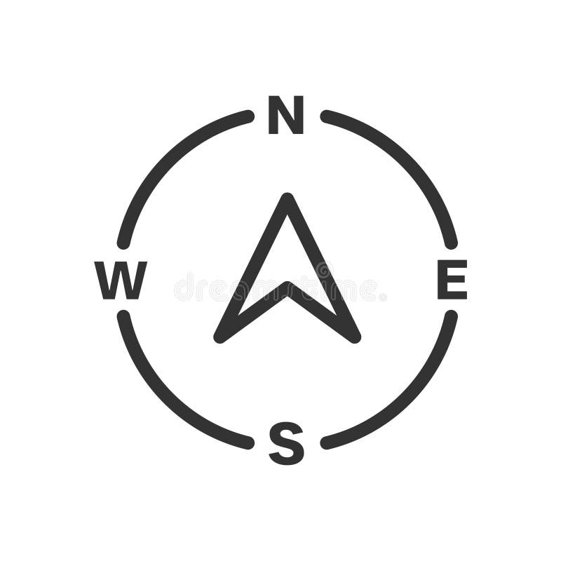 Icône De Contour Vectoriel Du Navigateur De Boussole Illustration de ...