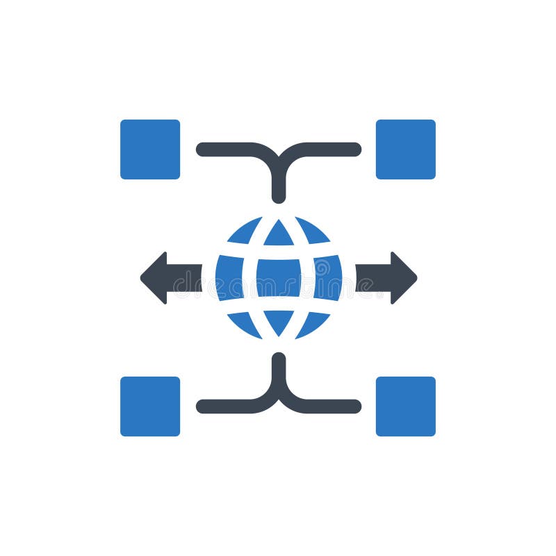 Icône de décentralisation illustration de vecteur. Illustration du ...