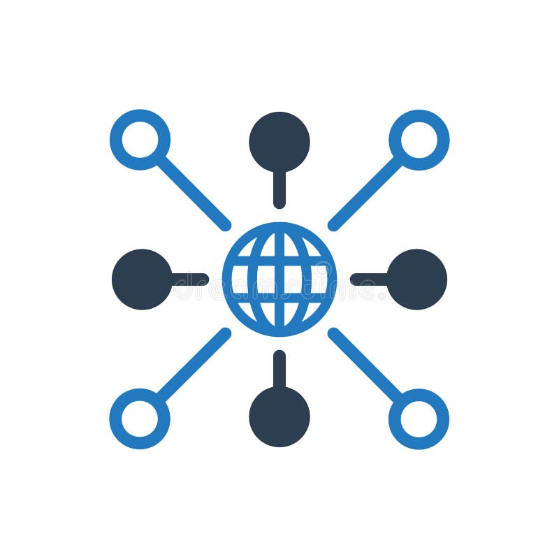 Icône De Distribution D'affaires Globales Illustration de Vecteur ...