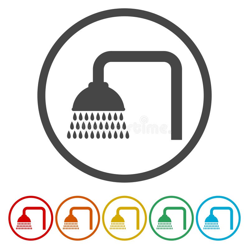 Icône De Douche Symbole Plat De Douche Illustration de Vecteur ...