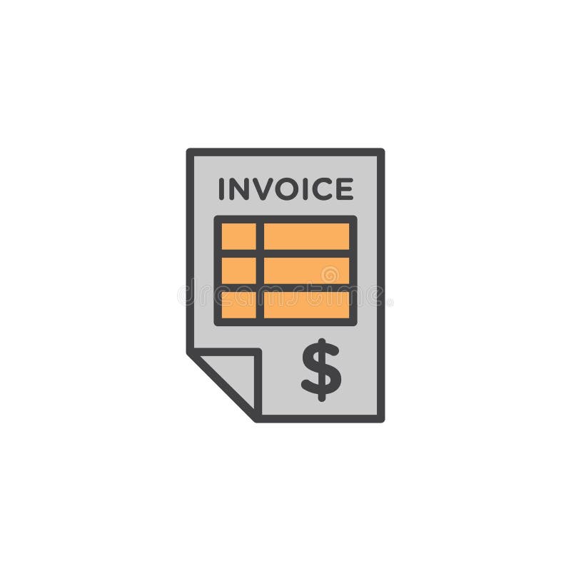 Icône De Facture Dans La Version Couleur Illustration de Vecteur ...