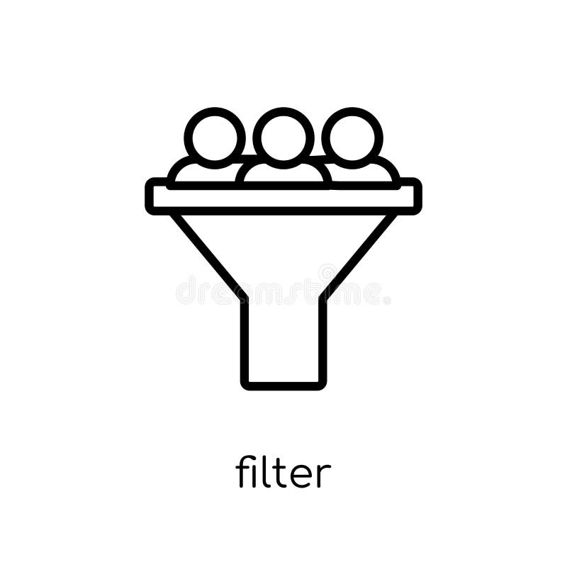 Signe Et Symbole De Vecteur D'icône De Filtre D'isolement Sur Le Fond ...