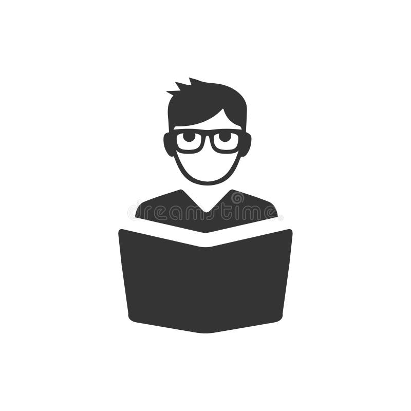 Icône de lecture de livre illustration de vecteur. Illustration du ...