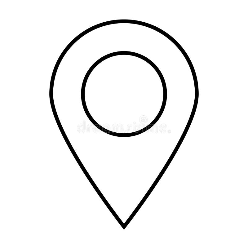 Icône De Ligne De Localisation Illustration de Vecteur - Illustration ...
