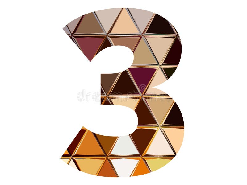 La Conception De Trois Logos, Numéro Le Vecteur De 3 Logos Illustration ...