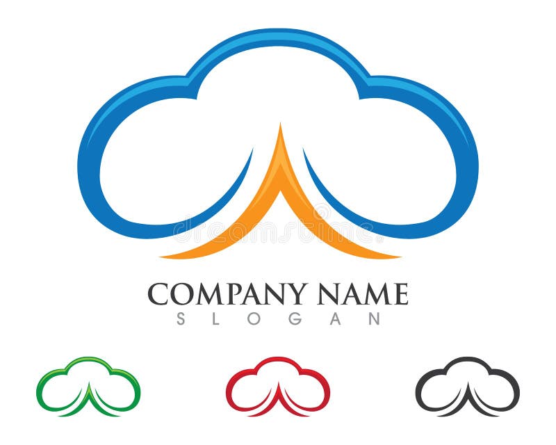 Nuage Logo Template illustration de vecteur. Illustration du networking ...