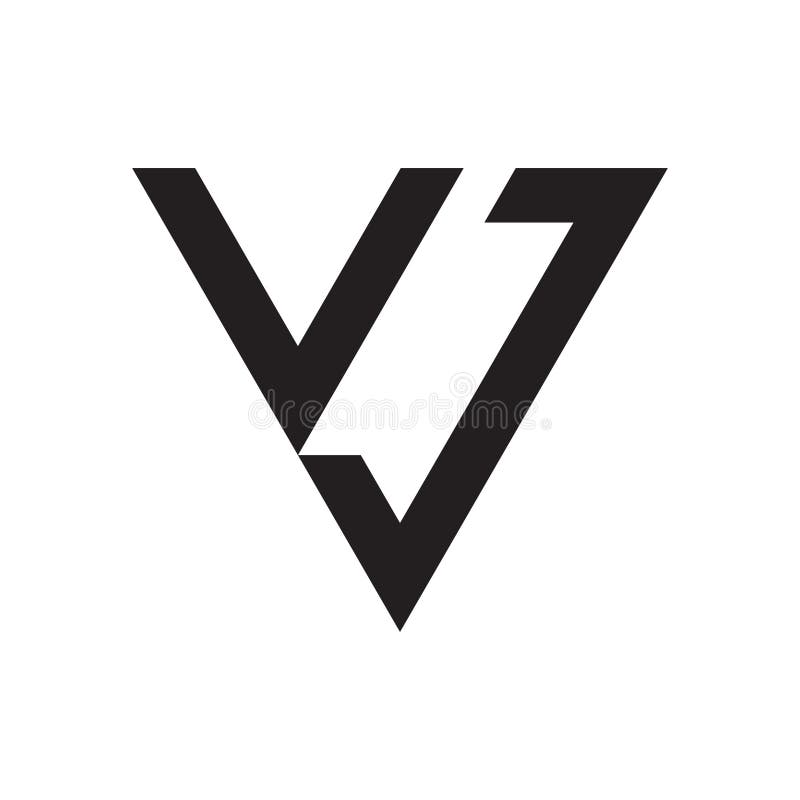 Icône De Logo De Vecteur De Lettre Initiale Vj Illustration de Vecteur ...
