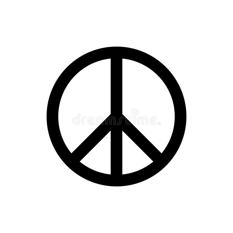 Icône De Paix, Symbole Pacifiste Illustration de Vecteur - Illustration ...