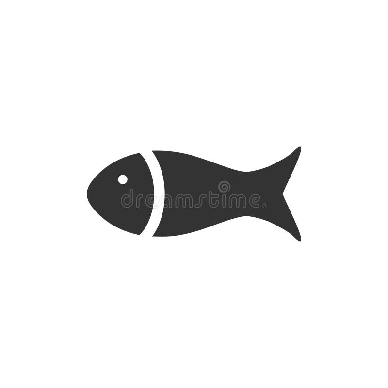 Icône de poissons plate illustration de vecteur. Illustration du nature ...