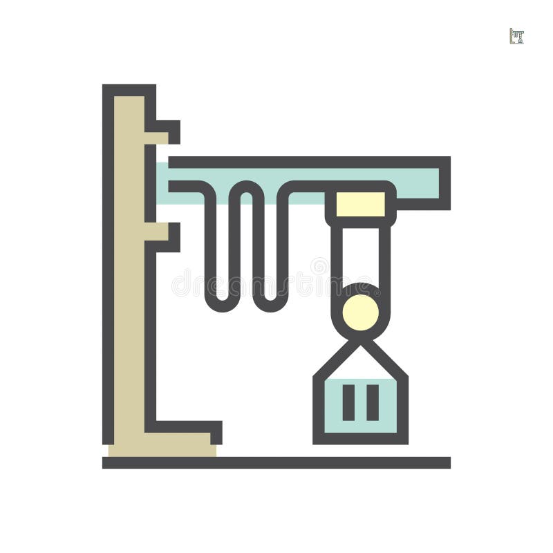 Icône de pont roulant illustration de vecteur. Illustration du machine ...
