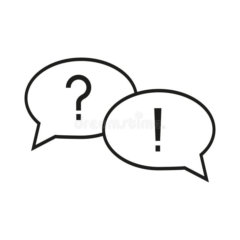 Icône De Questions Et Réponses De Bulle Illustration de Vecteur ...