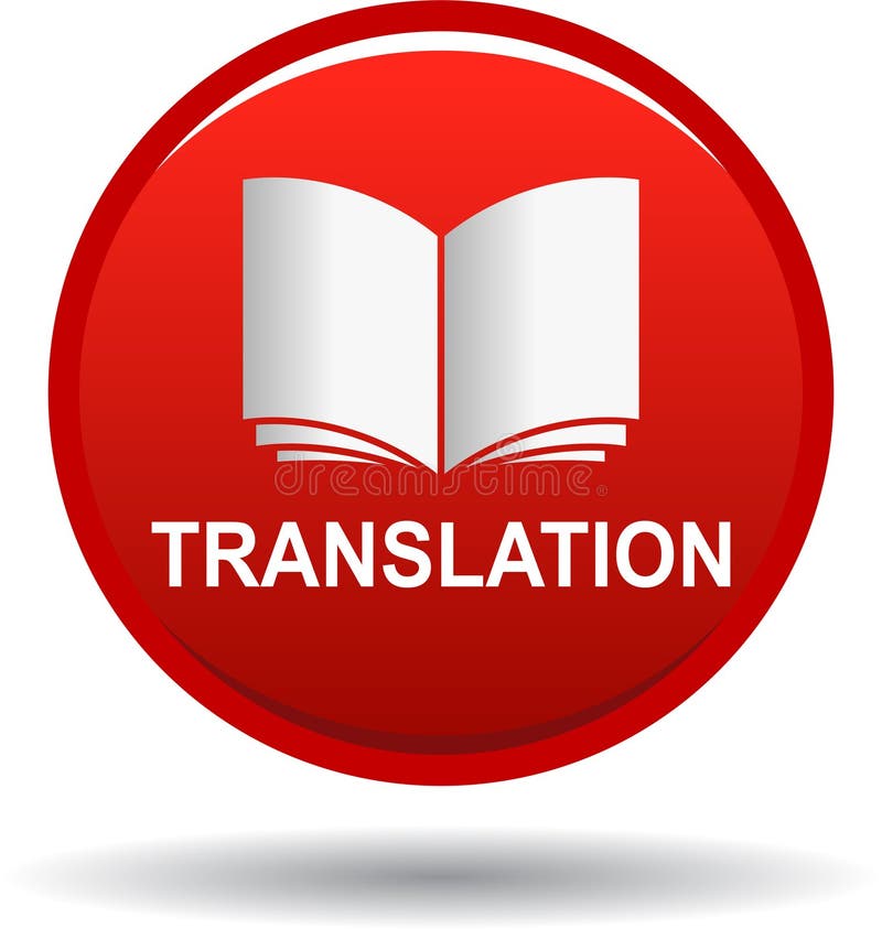 Icône De Rouge De Bouton De Web De Traduction Illustration de Vecteur ...
