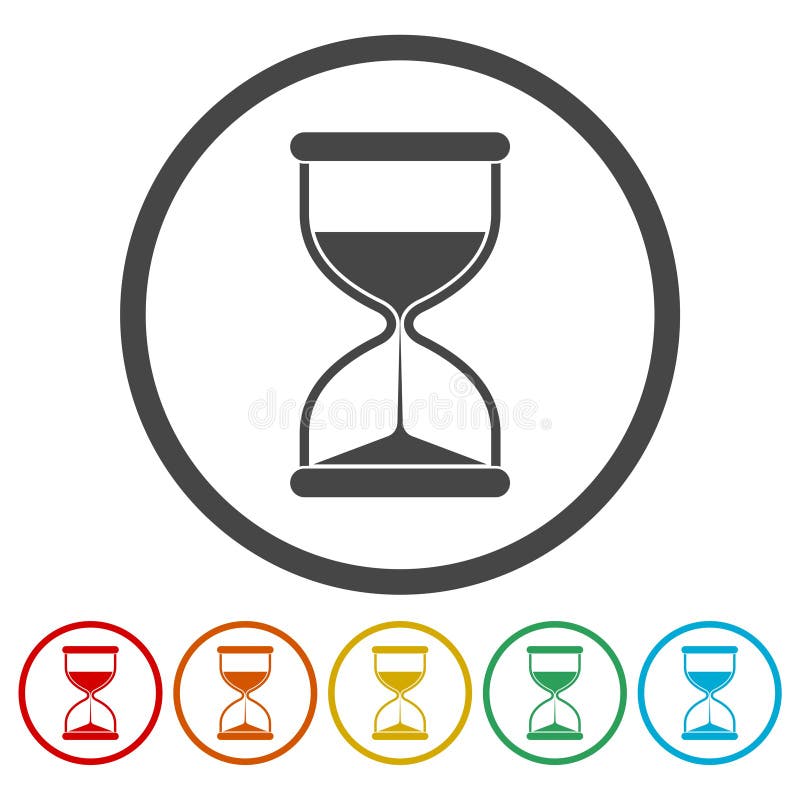 Icône En Forme De Sablier Isolée Sur Le Fond Blanc Illustration de ...