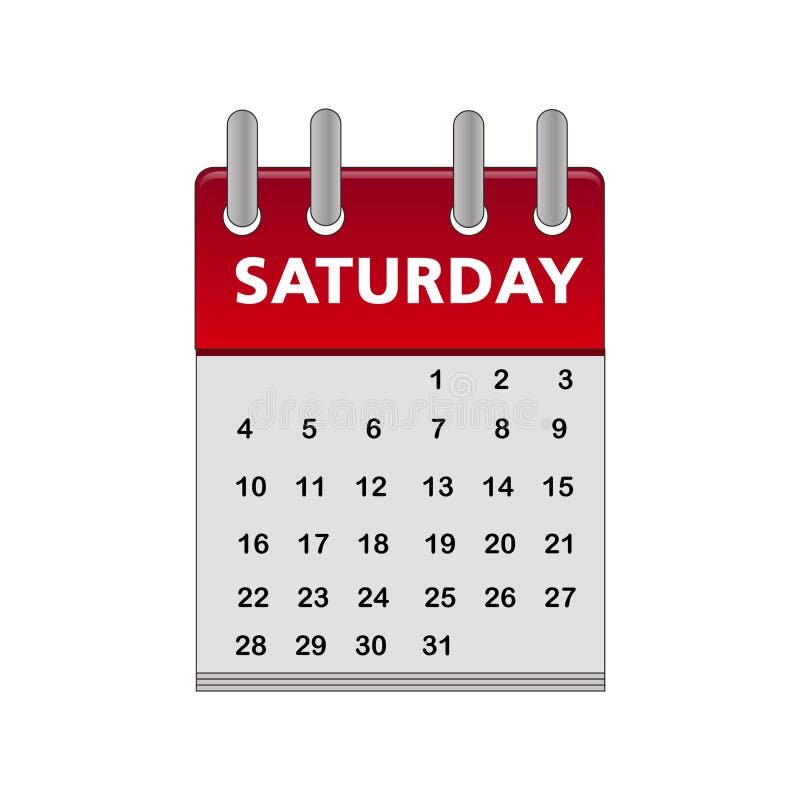 Icône De Pictogramme De Page De Calendrier De Samedi Illustration de ...