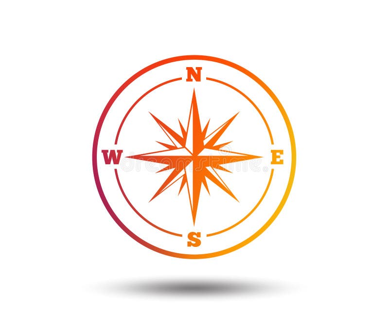 Icône De Signe De Boussole Symbole De Navigation De Windrose ...