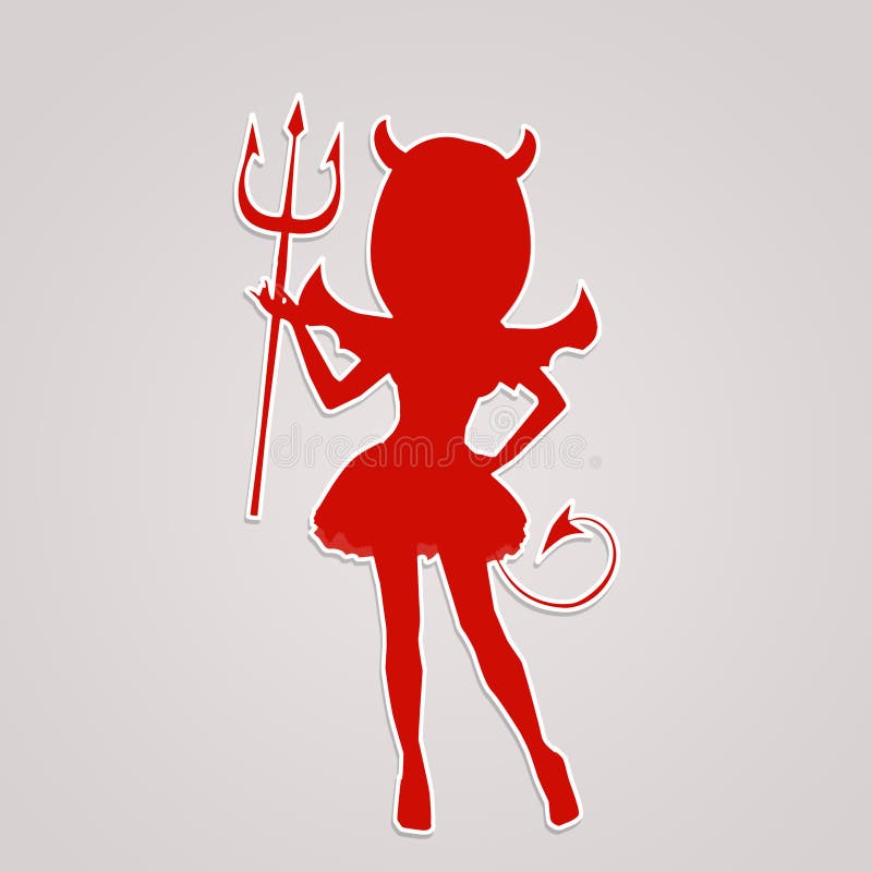 Silhouette de diable illustration stock. Illustration du crainte - 4579150