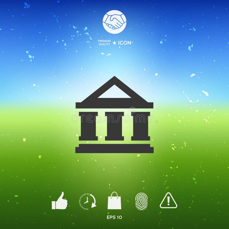 Icône de symbole de banque illustration de vecteur. Illustration du ...