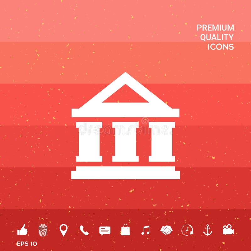 Icône de symbole de banque illustration de vecteur. Illustration du ...