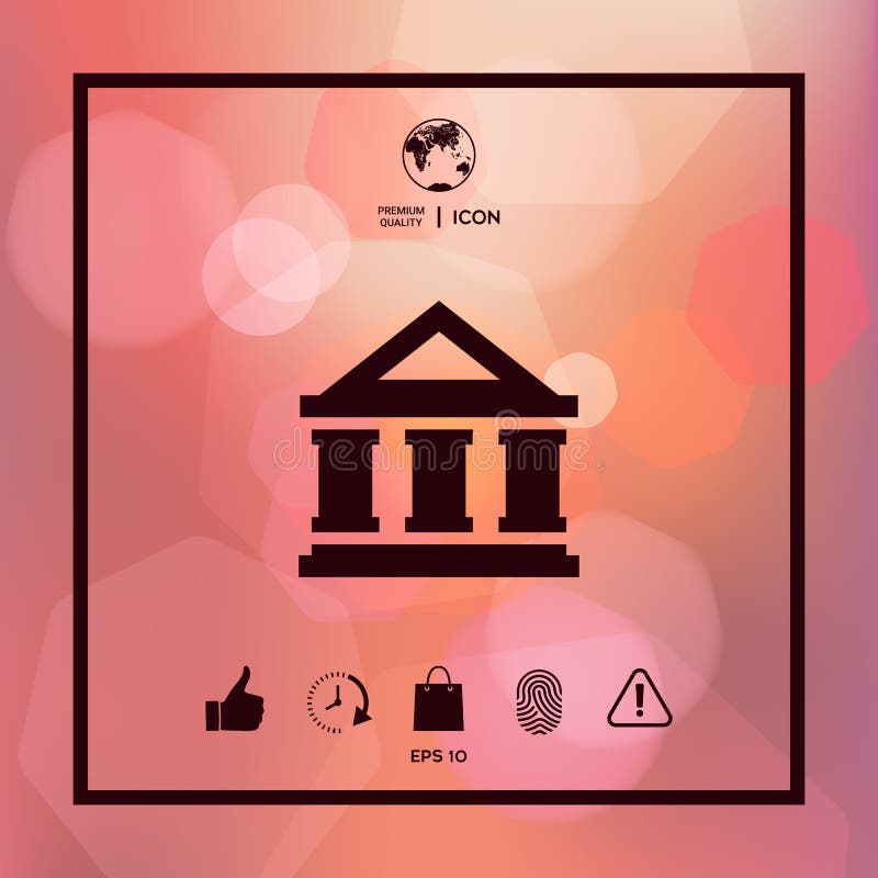 Icône de symbole de banque illustration de vecteur. Illustration du ...