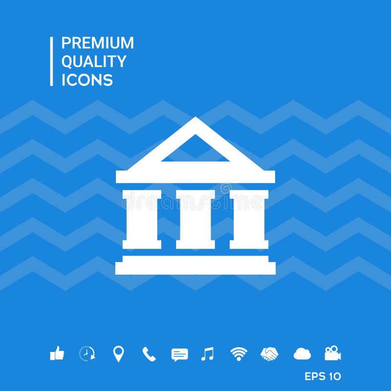 Icône de symbole de banque illustration de vecteur. Illustration du ...