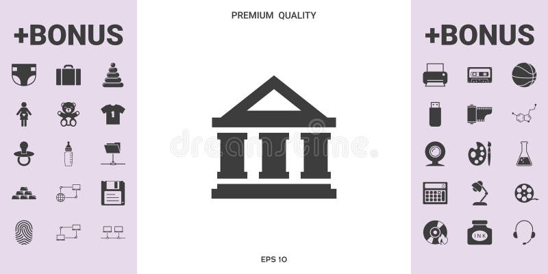 Bank Symbol Icon. Graphic Elements for Your Design Illustration de ...