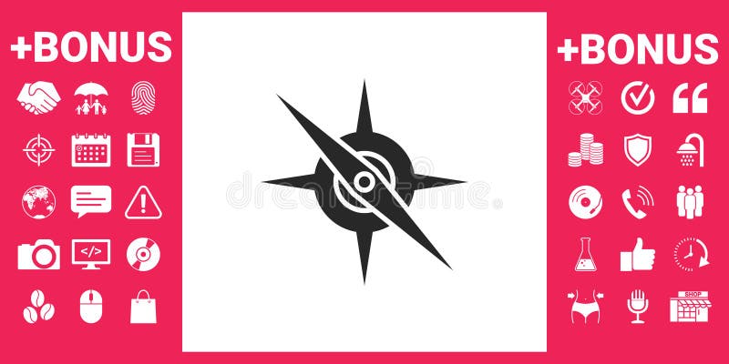 Icône De Symbole De Boussole Illustration de Vecteur - Illustration du ...