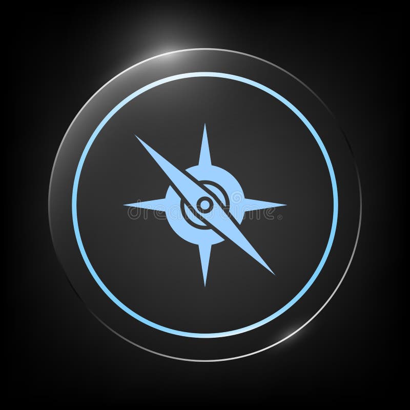 Icône De Symbole De Boussole Illustration de Vecteur - Illustration du ...