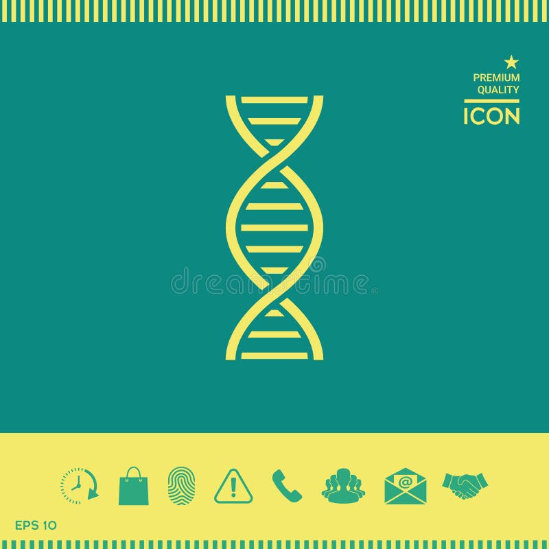 Icône de symbole d'ADN illustration de vecteur. Illustration du rond ...