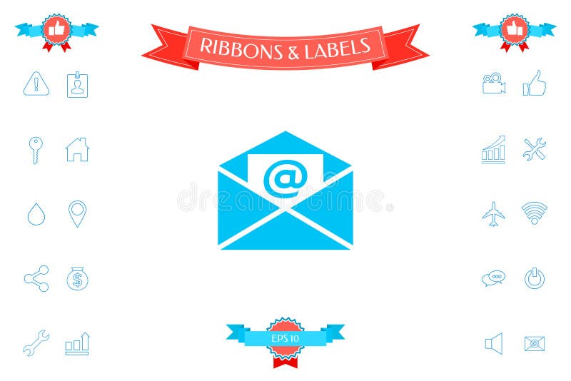 Icône de symbole d'email illustration de vecteur. Illustration du ...