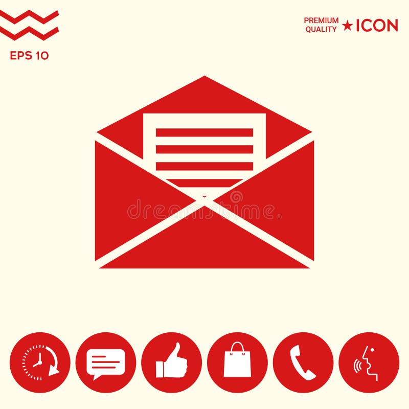 Icône de symbole d'email illustration de vecteur. Illustration du signe ...