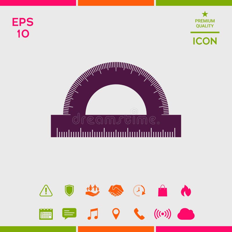 Icône De Symbole De Rapporteur Illustration de Vecteur - Illustration ...