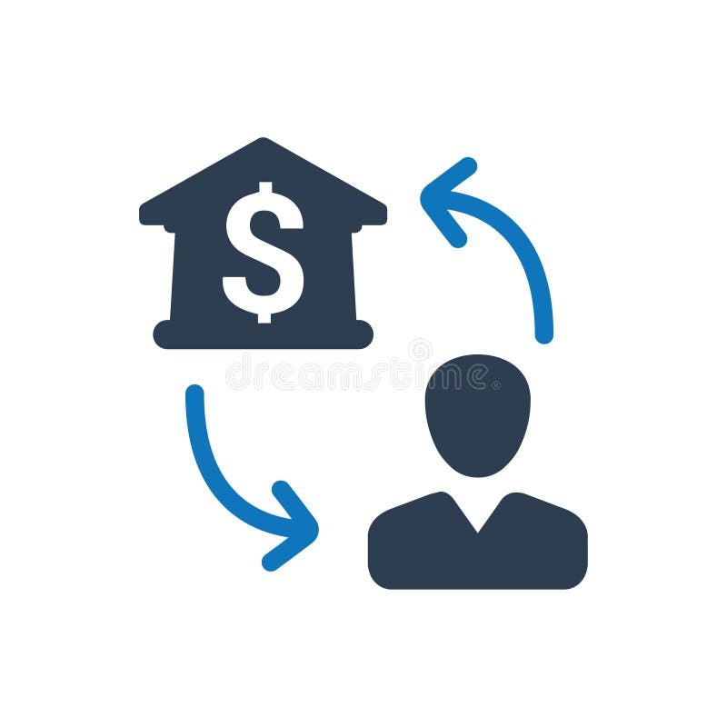 Icône de virement bancaire illustration de vecteur. Illustration du ...