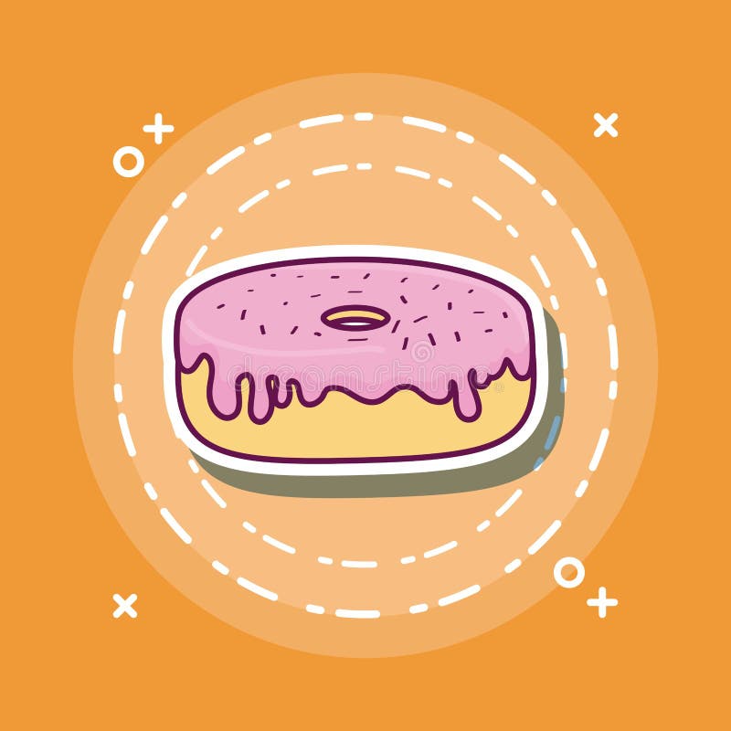 Icône De Beignet Conception Douce Dessin De Vecteur Illustration Stock ...