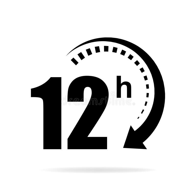 12 Icône Douze Heures. Illustration Vectorielle Illustration de Vecteur ...